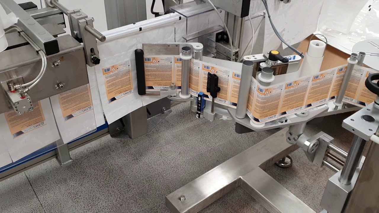 Labelling Hanging Pouches on a Semi-Automatic Pouch Filling System ...
